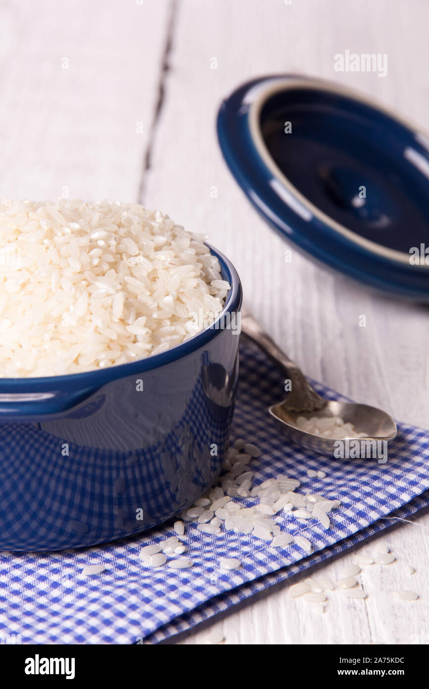 White rice in a pan before cooking Stock Photo - Alamy