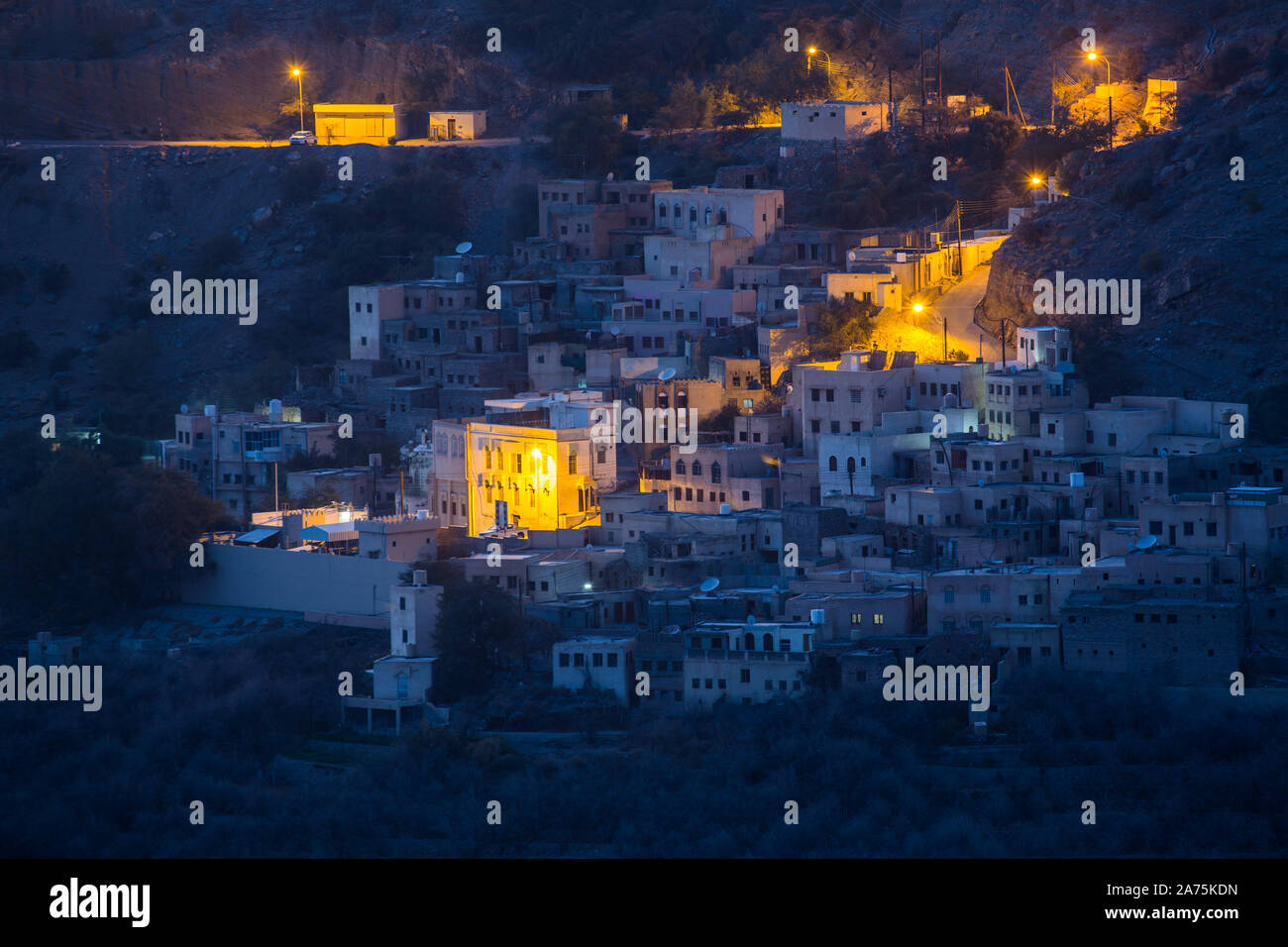 Village and terraced fields in Jebel Akhdar, Oman Stock Photo - Alamy