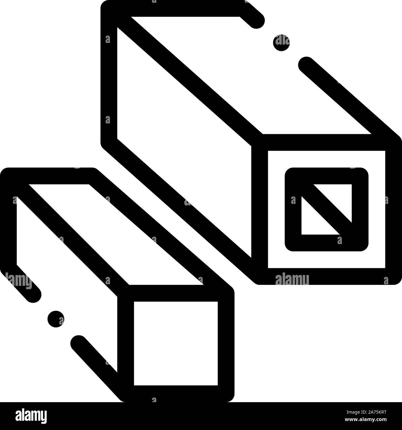 Square Tubes Metallurgical Icon Vector Illustration Stock Vector Image ...