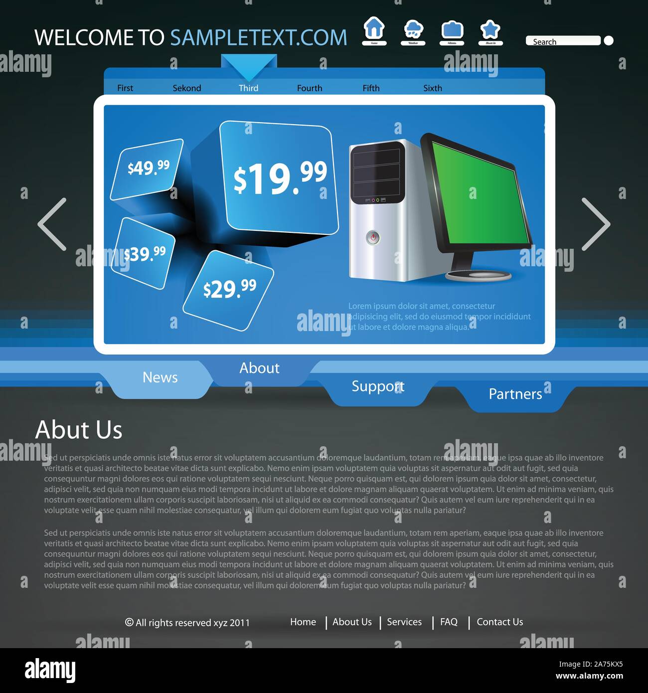 Modern Colorful Abstract One Page Web Site Creative Design Concept ...