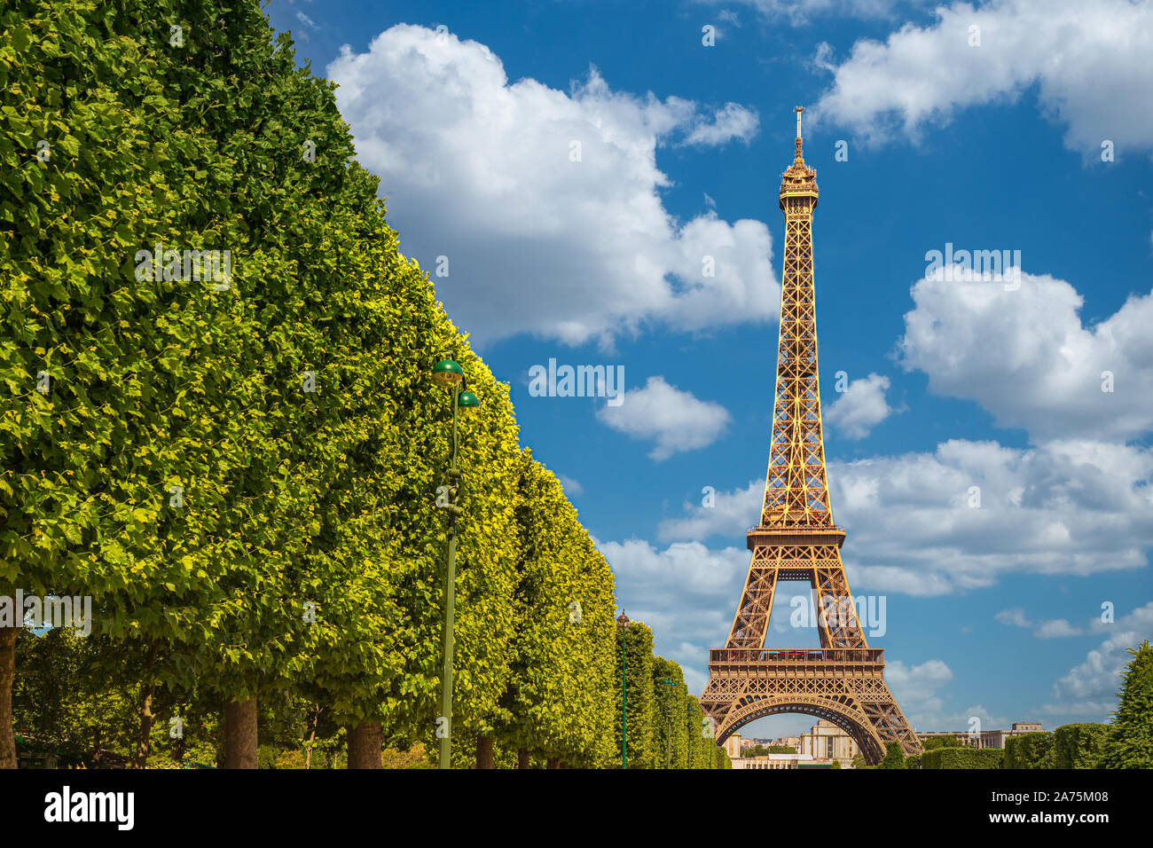 Summer in Paris with the Eiffel Tower Stock Photo - Alamy