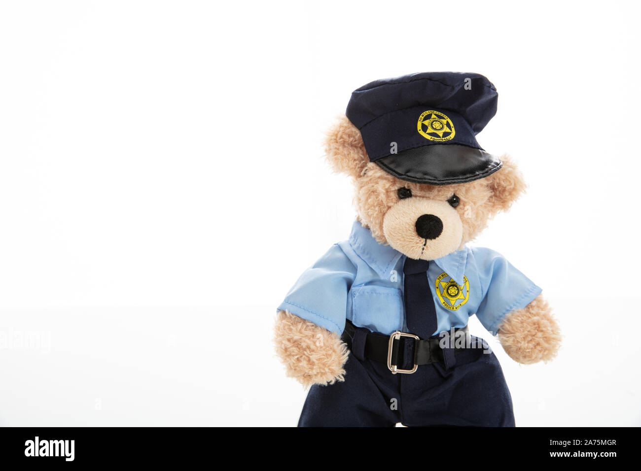 Police and security concept. Cute teddy bear in police officer uniform ...