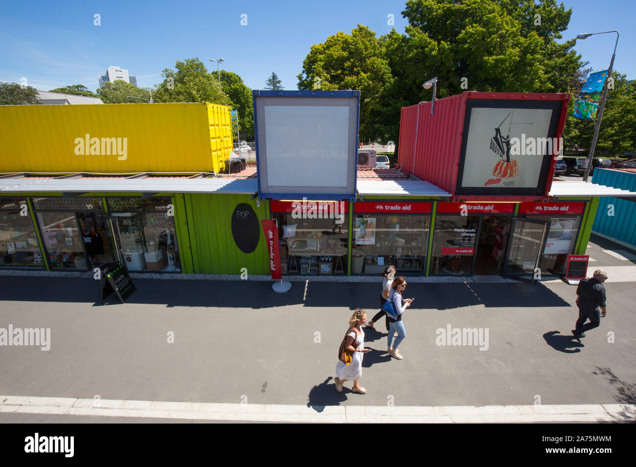 Start container city cashel mall christchurch hi-res stock photography ...