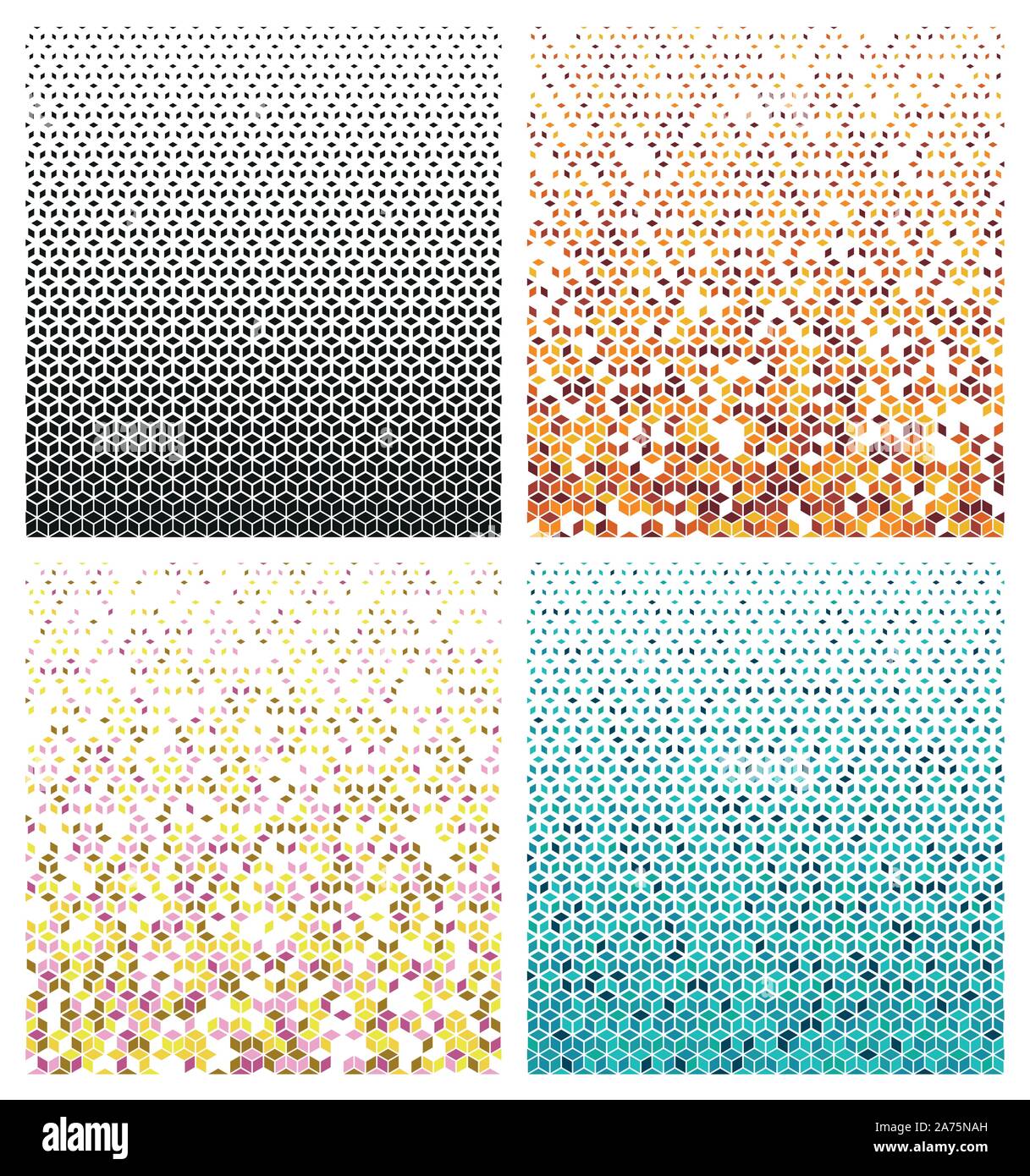 Hexagonal Halftone Pattern. Abstract vector background with rombus ...