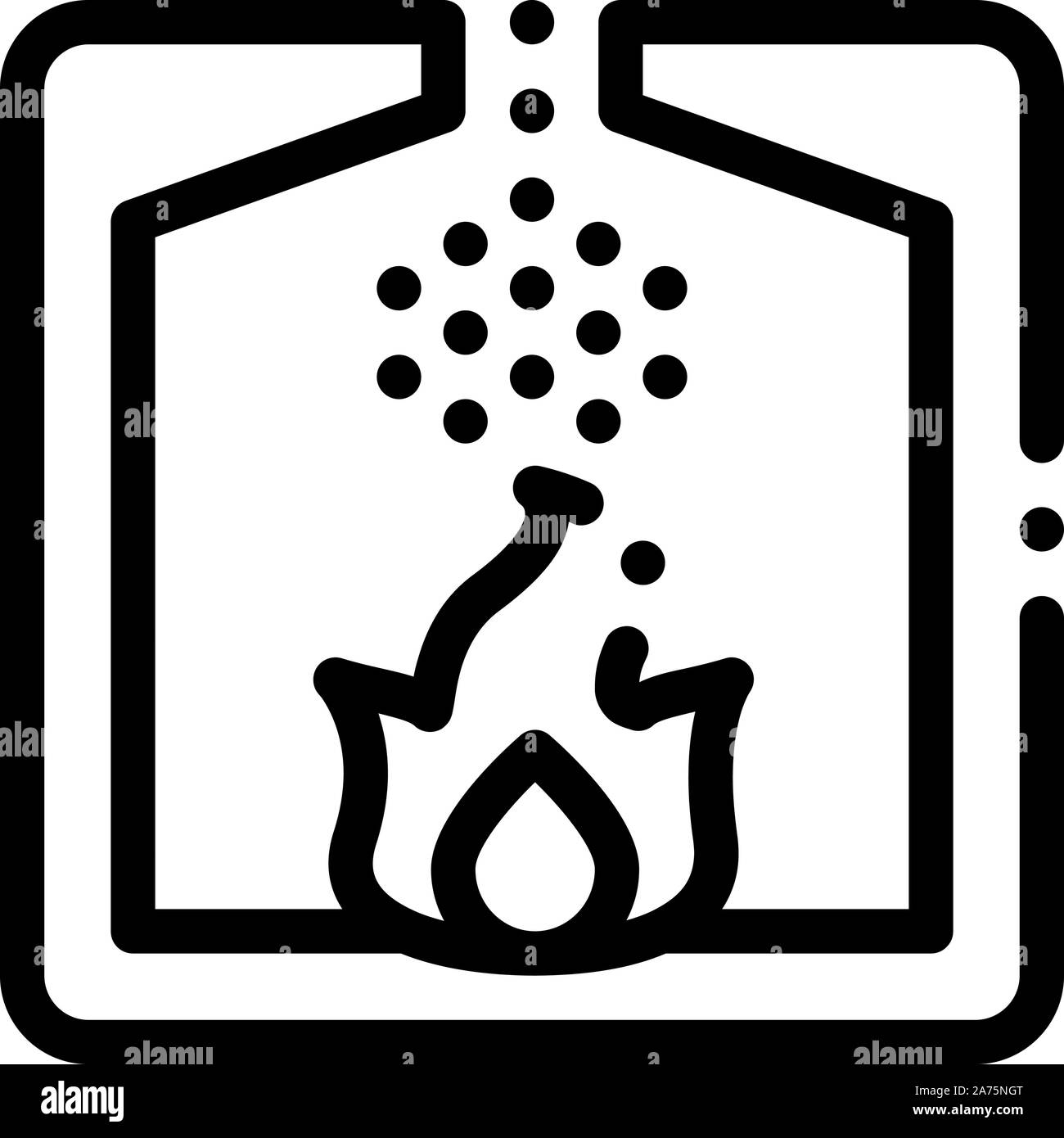 Factory Combustion Process Metallurgical Icon Vector Illustration Stock ...