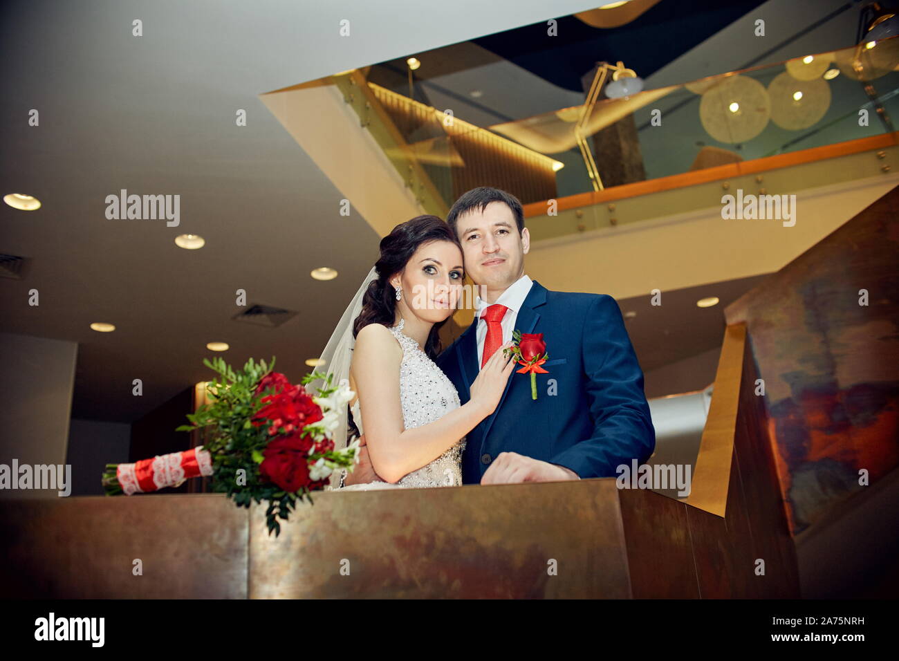 Wedding ceremony, the bride and groom are preparing to become husband ...