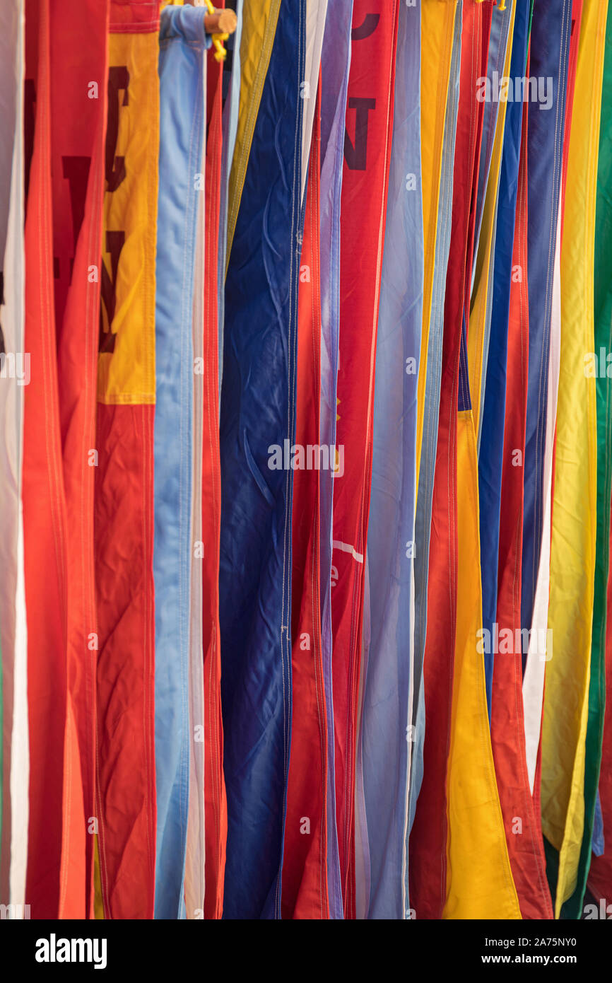Many Different Colour Sports Clubs Flags Selection Stock Photo - Alamy