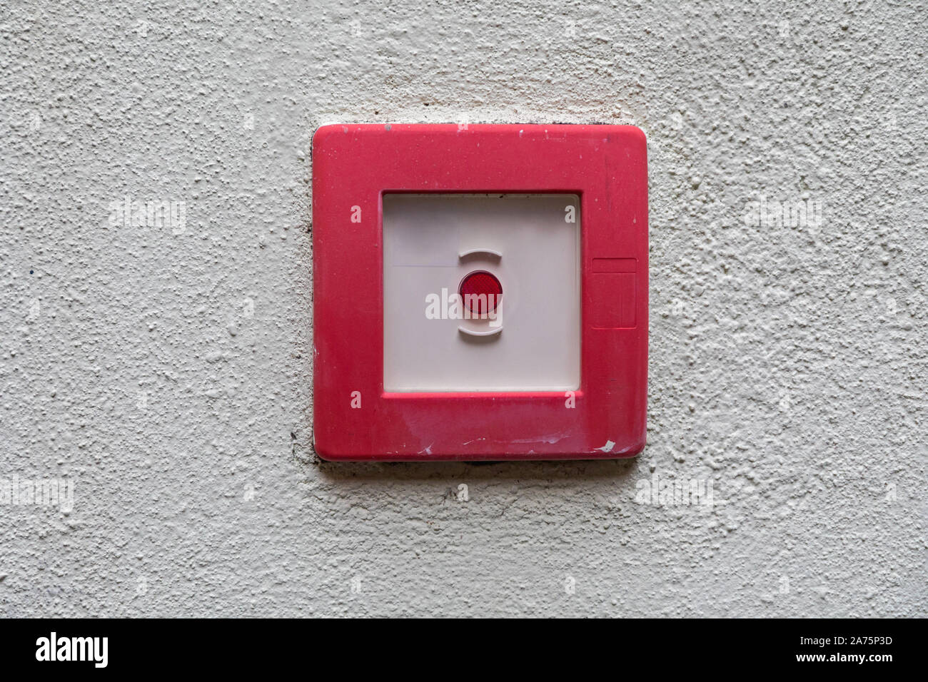 Fire Alarm Red Emergency Button at Wall Stock Photo - Alamy