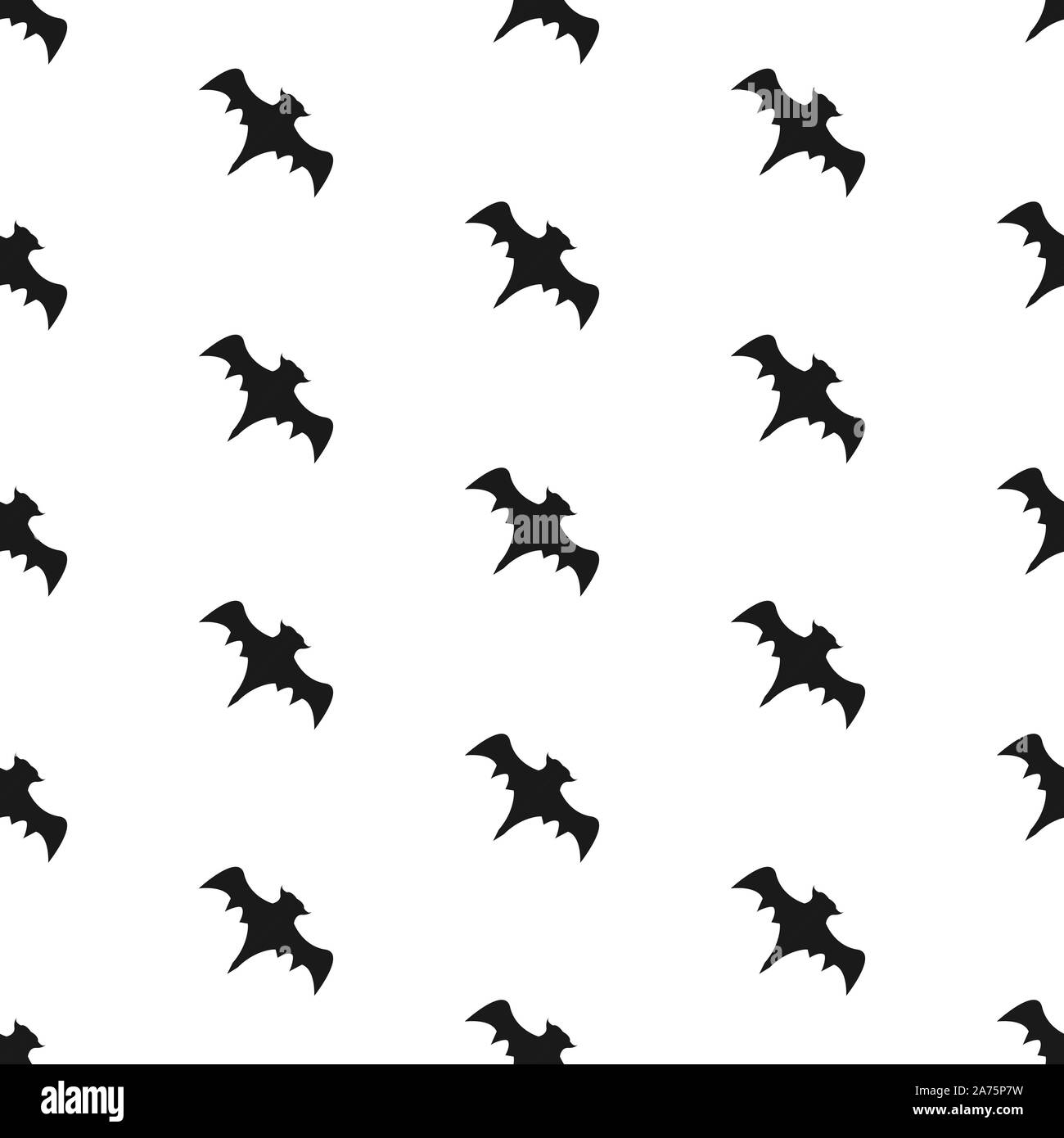 Seamless pattern with flying bats. Repeating Halloween Pattern with ...