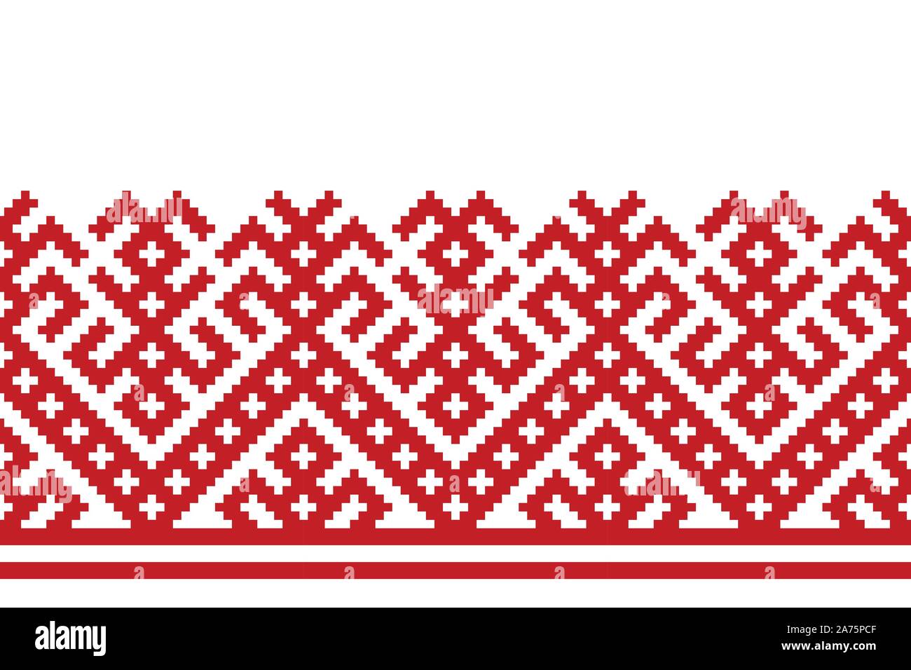 Russian old embroidery and pattern. Vector seamless pattern of slavic ...