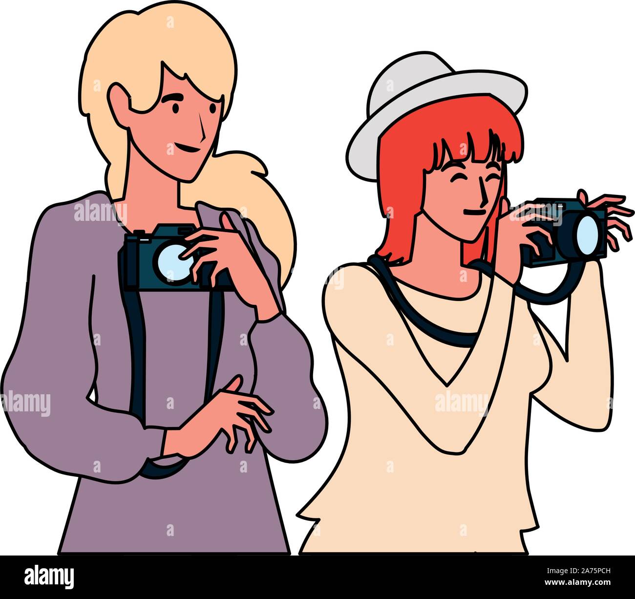 Women with camera design, Device gadget technology photography ...
