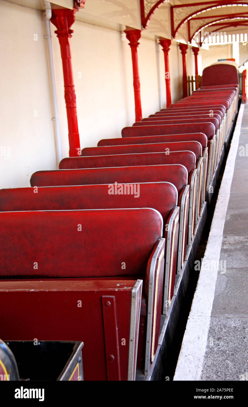 The Open Carriage Seats on a Narrow Gauge Railway Stock Photo - Alamy