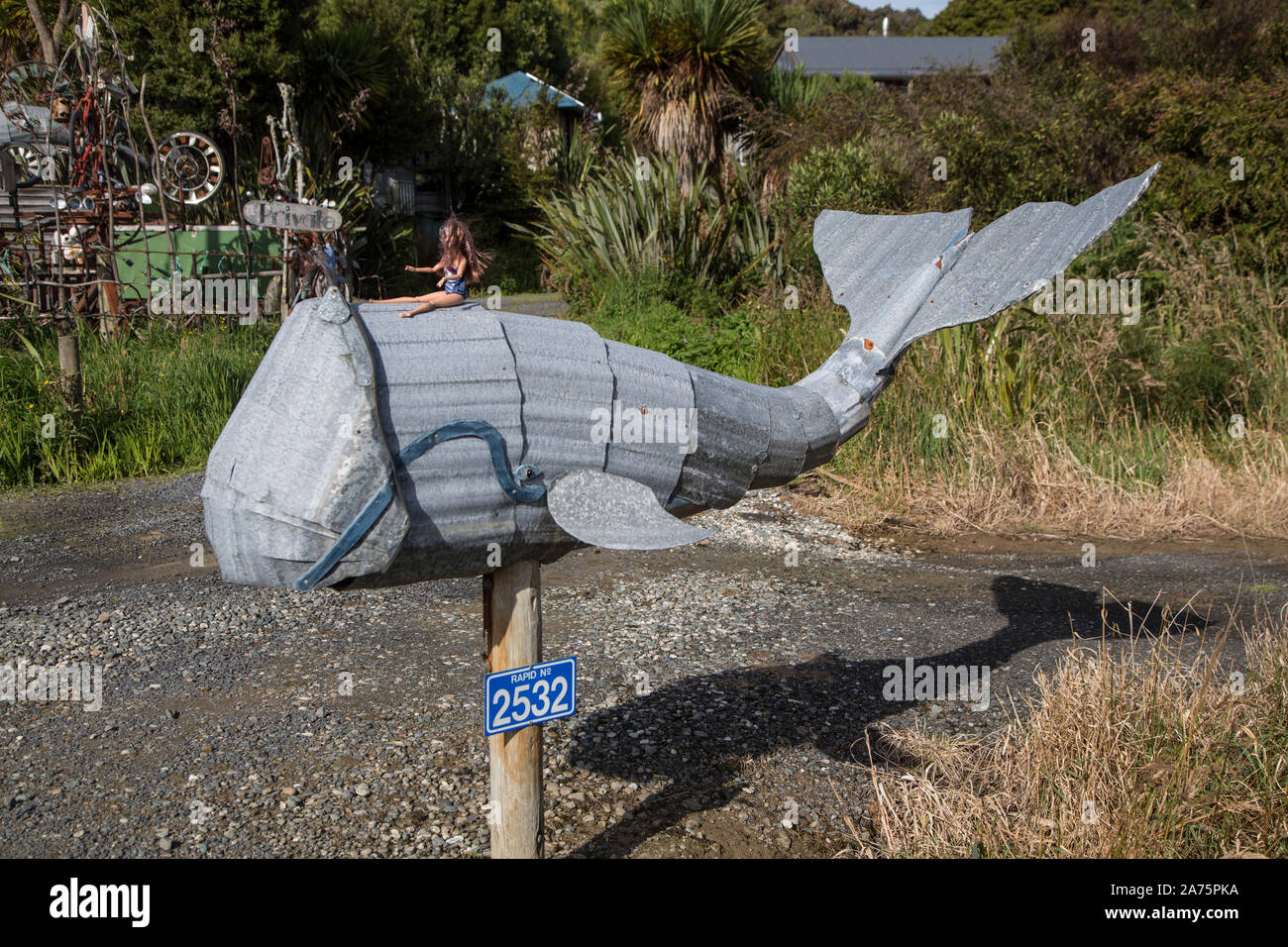 MAIL BOX WHALE , NEW ZEALAND Stock Photo - Alamy