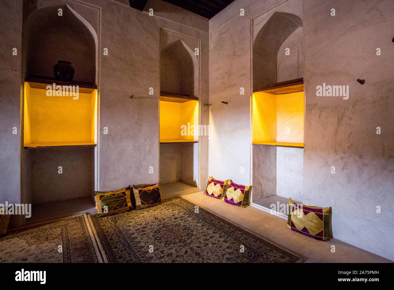 Interior of 1600s Jabreen Fort in Oman, now a museum Stock Photo - Alamy
