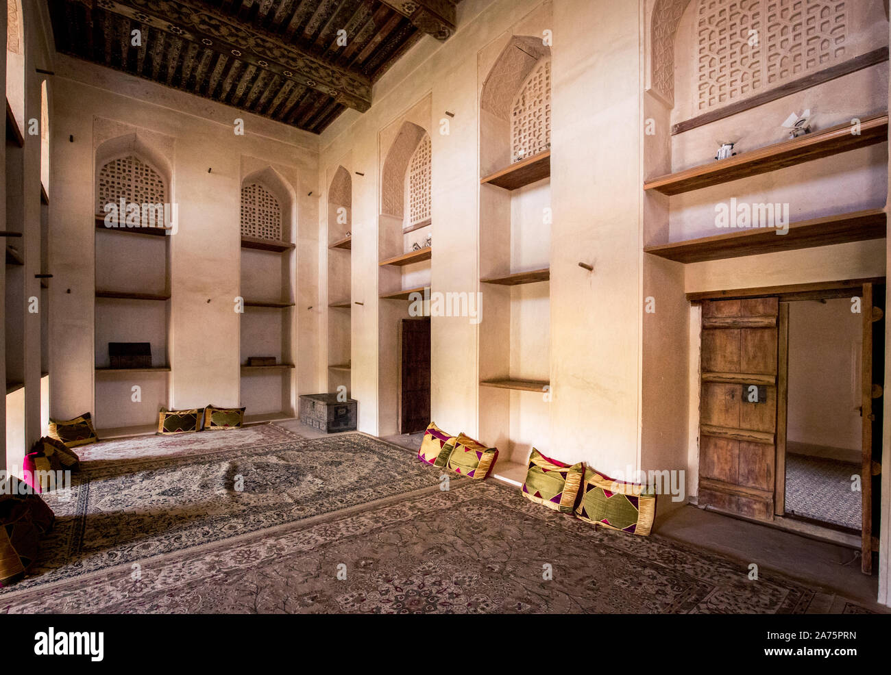 Interior of 1600s Jabreen Fort in Oman, now a museum Stock Photo - Alamy