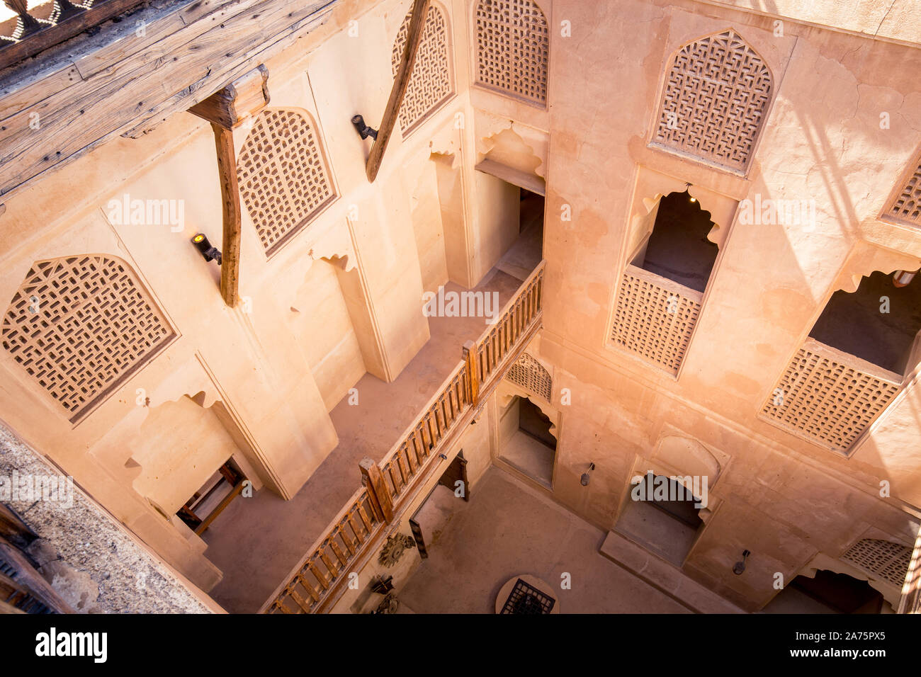 Interior of 1600s Jabreen Fort in Oman, now a museum Stock Photo - Alamy