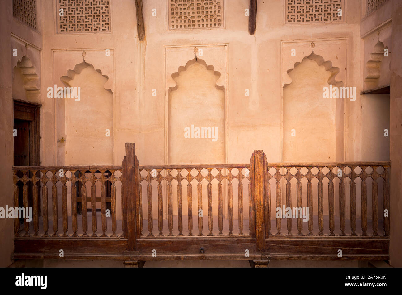 Interior of 1600s Jabreen Fort in Oman, now a museum Stock Photo - Alamy