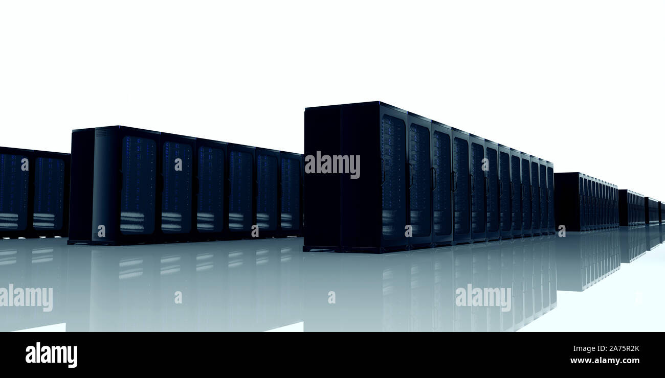 Server Room extremely detailed and realistic high resolution 3d image ...