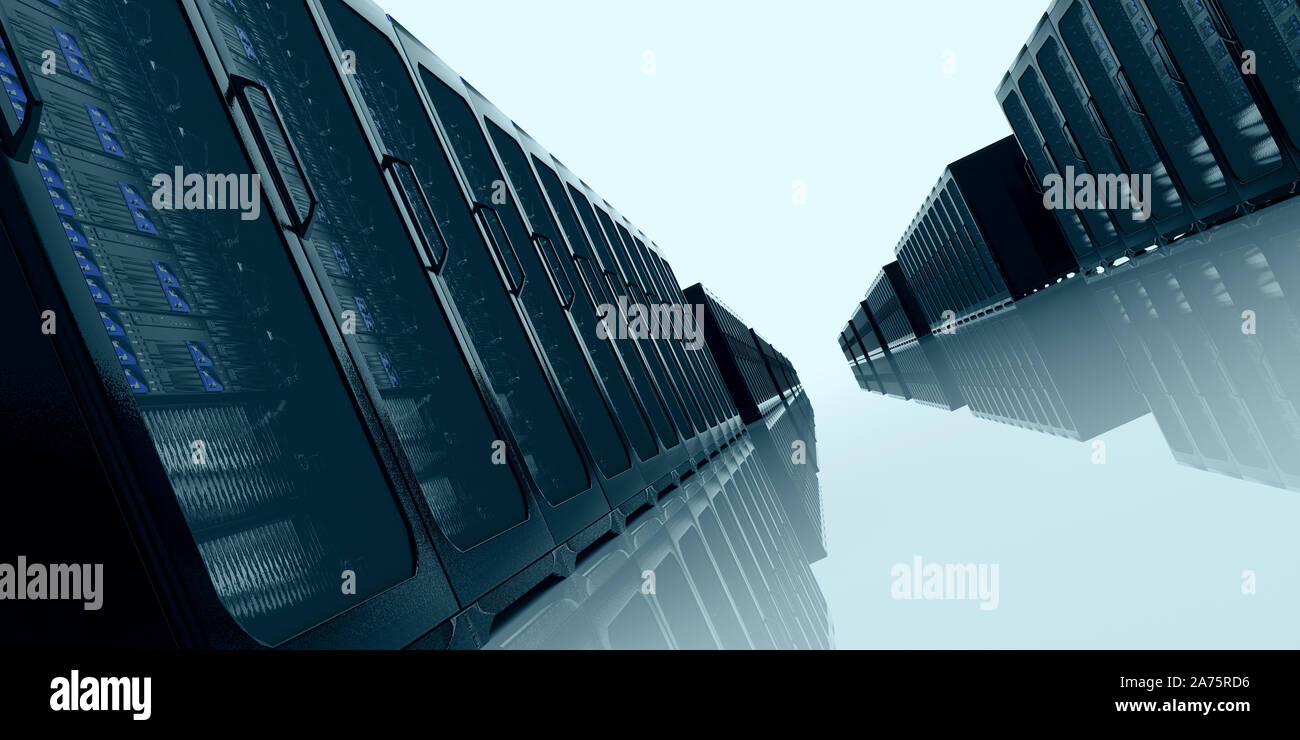 Server Room extremely detailed and realistic high resolution 3d image ...