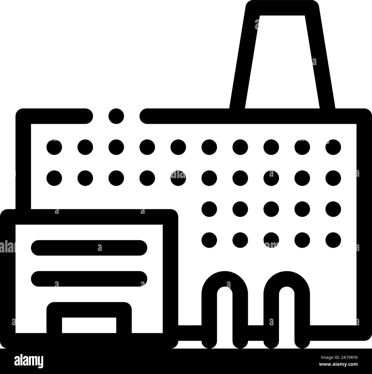 Industry Factory Metallurgical Icon Vector Illustration Stock Vector ...