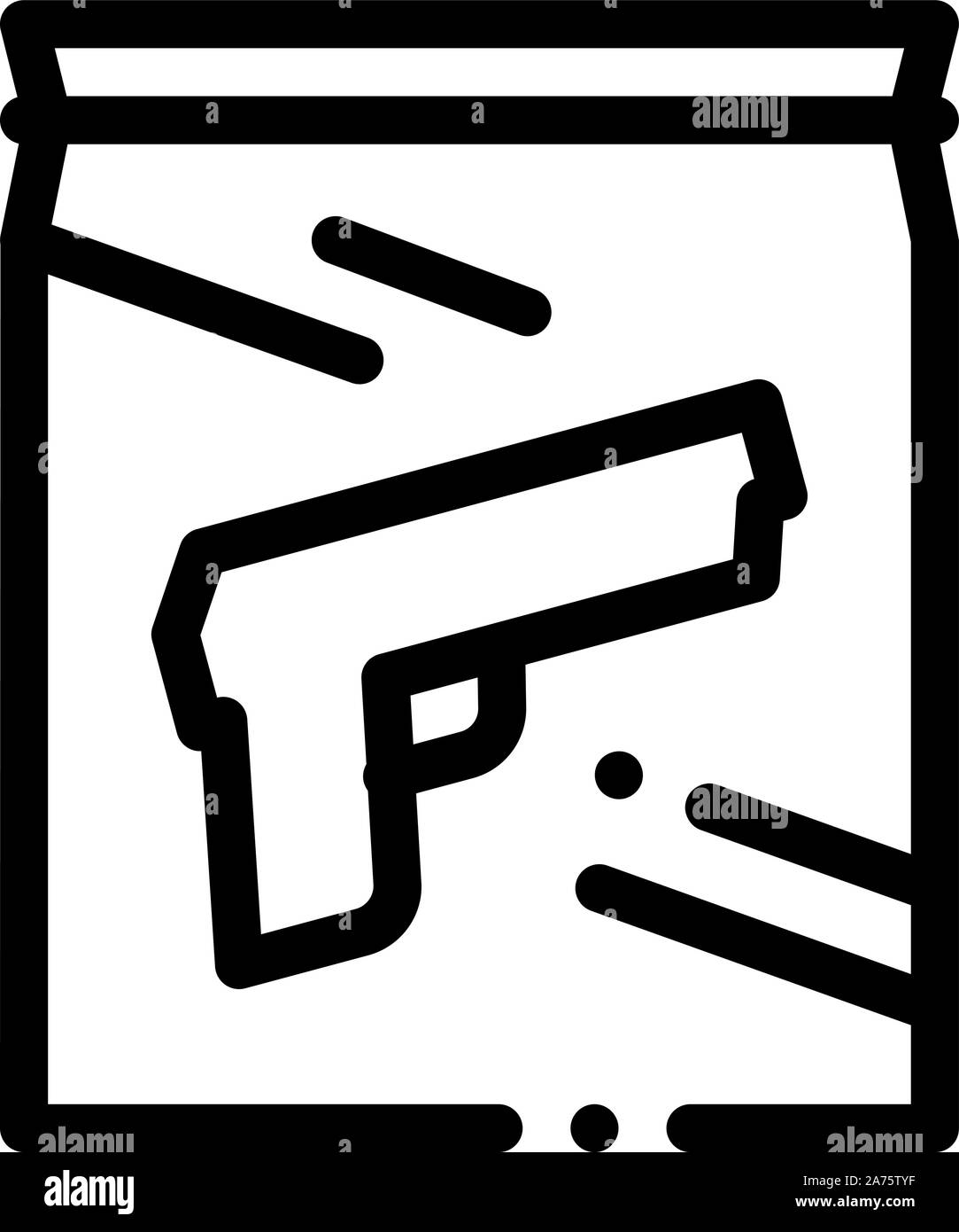 Evidence Gun Law And Judgement Icon Vector Illustration Stock Vector ...