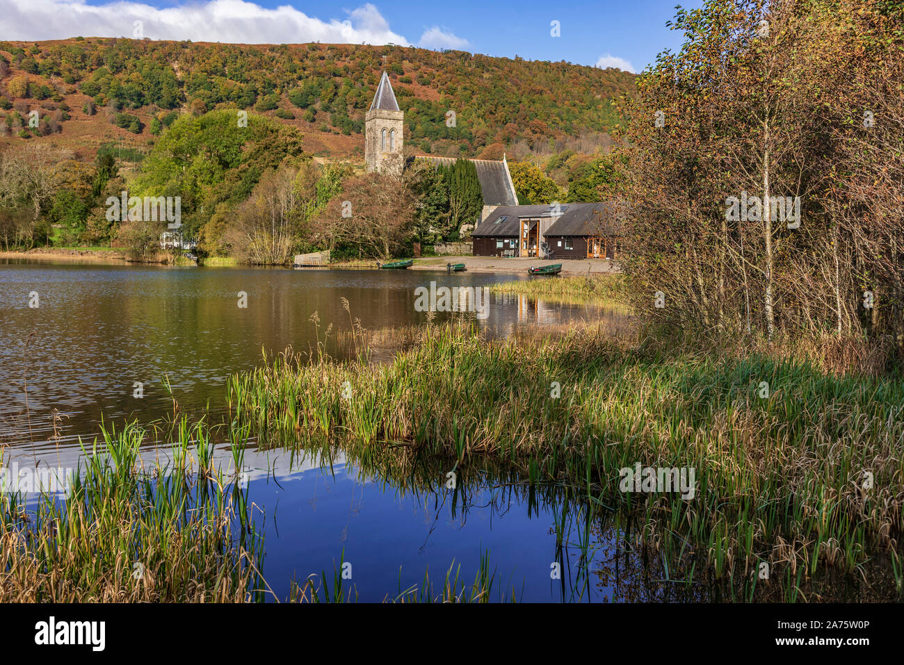 The port of Menteith. The lake of Menteith. The Trossachs. Scotlland ...
