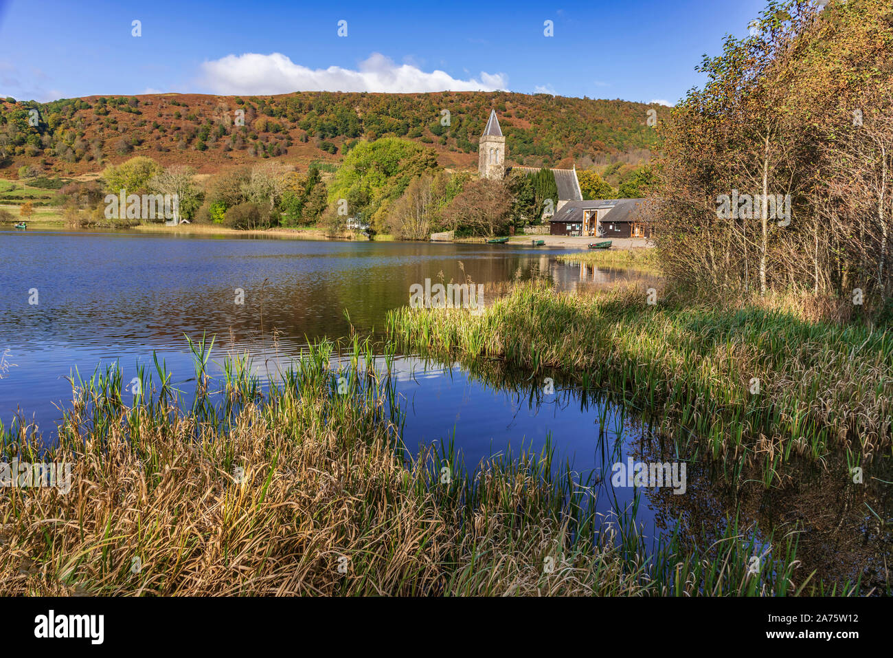 The port of Menteith. The lake of Menteith. The Trossachs. Scotlland ...