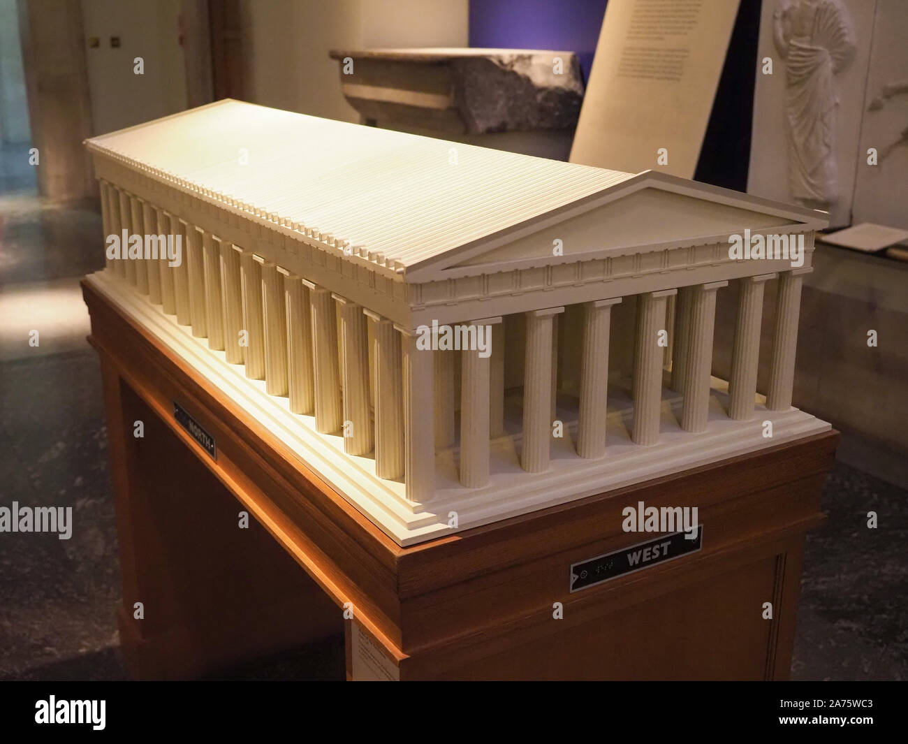 LONDON, UK - CIRCA SEPTEMBER 2019: Parthenon model at the British ...