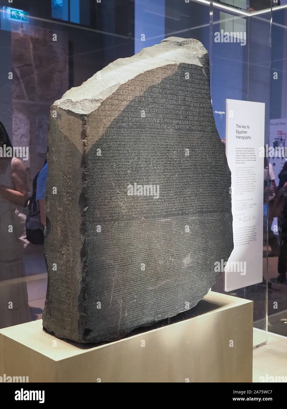LONDON, UK - CIRCA SEPTEMBER 2019: Rosetta Stone stele at the British ...