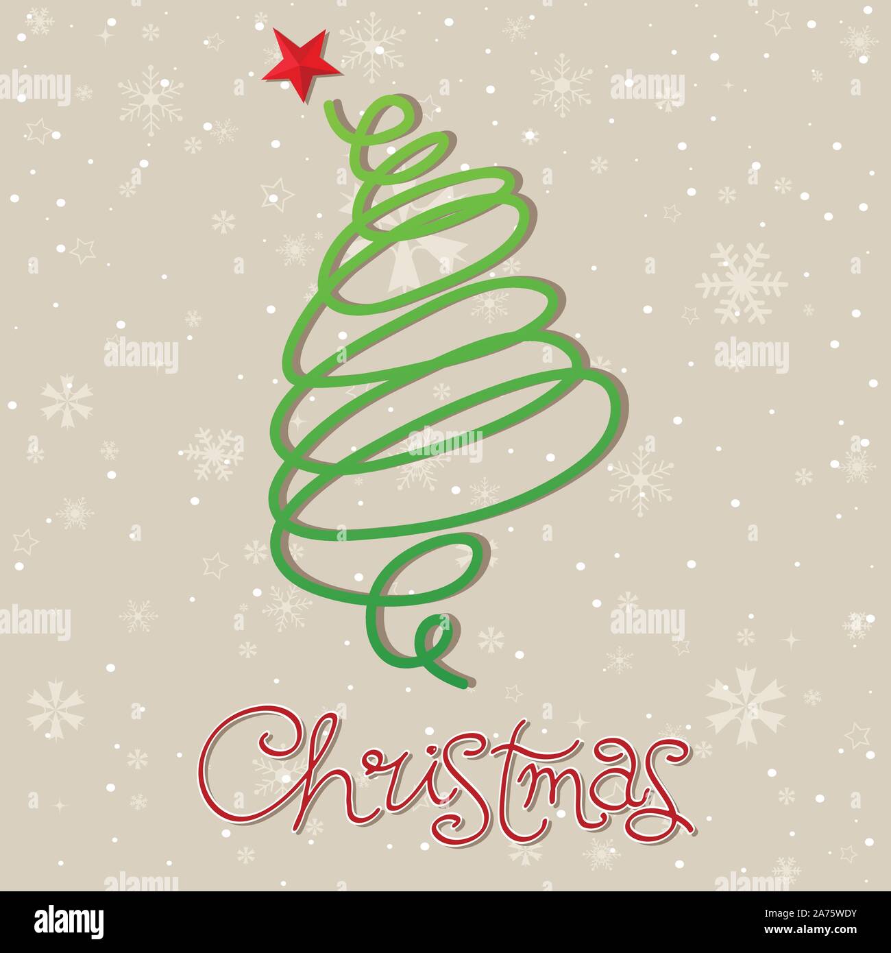 Christmas tree greeting card, postcard Stock Vector Image & Art - Alamy