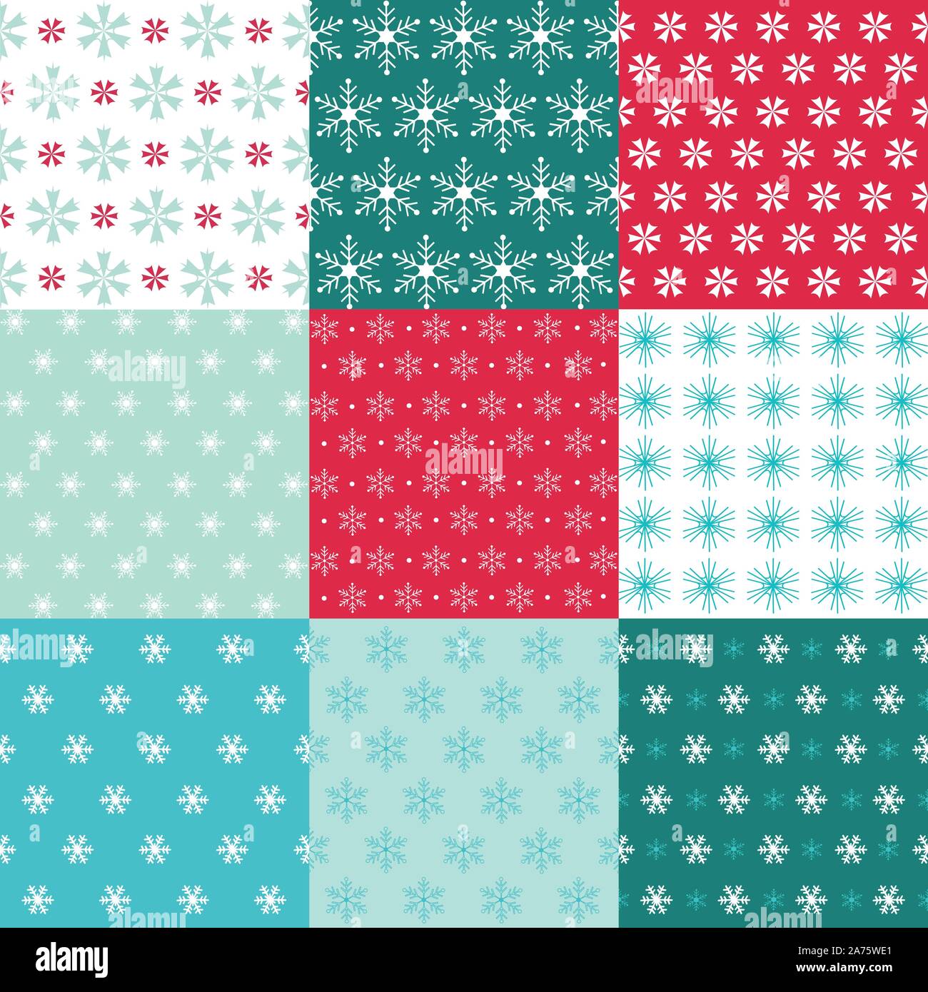 Snowflakes seamless background pattern Stock Vector Images - Alamy