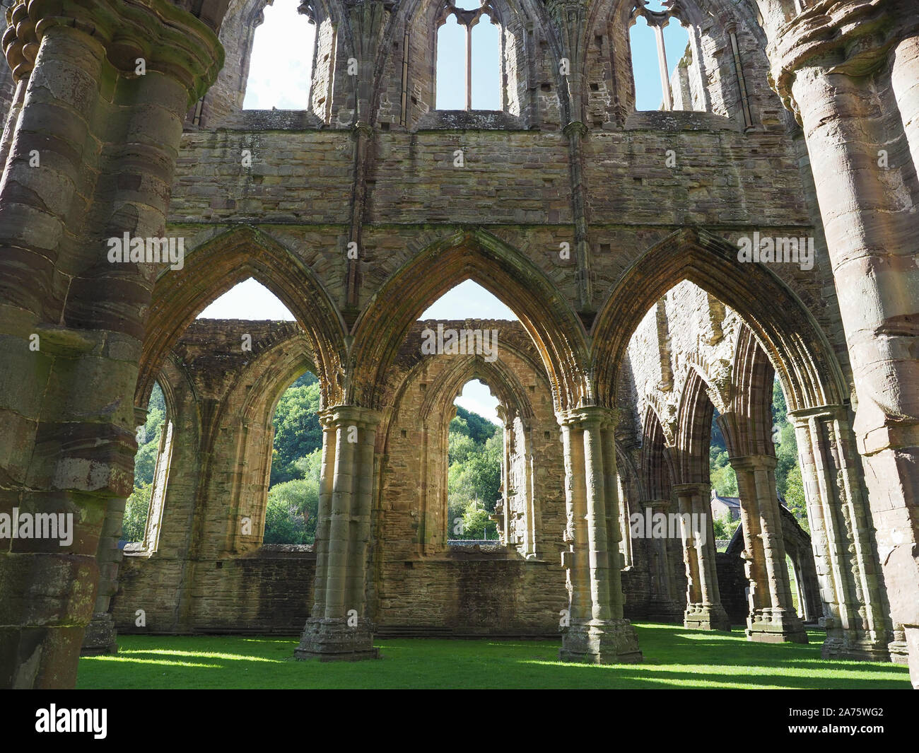 TINTERN, UK - CIRCA SEPTEMBER 2019: Tintern Abbey (Abaty Tyndyrn in ...