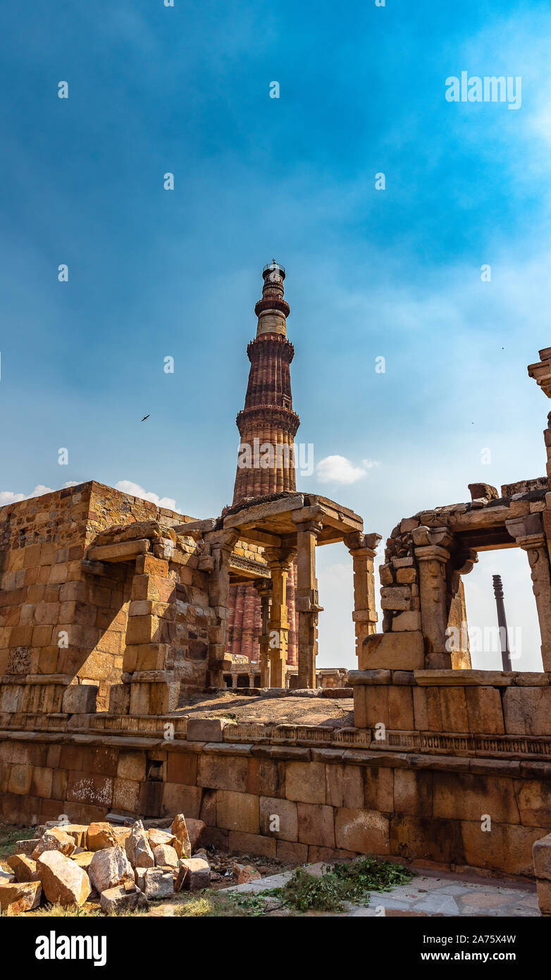 Qutub Minar Stone Archeology High Resolution Stock Photography and ...