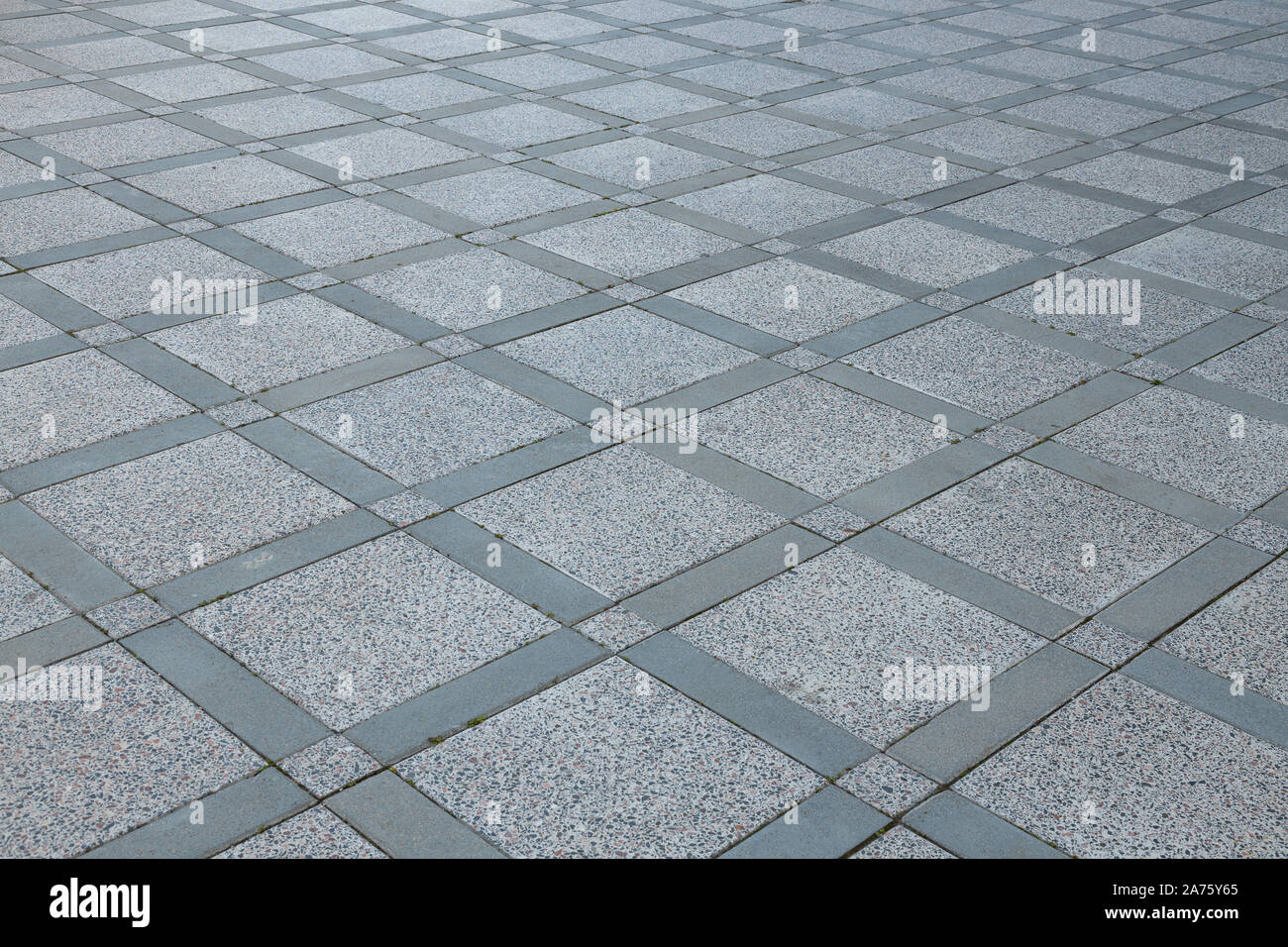 Top view of diagonal grey diamond shaped square pavement of different ...