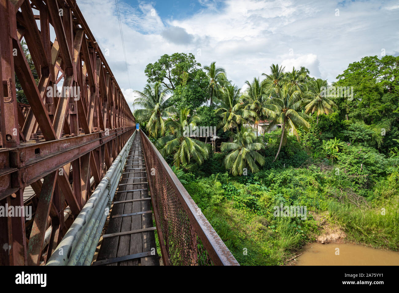 Old Bridge in Luang Prabang. Laos Stock Photo - Alamy
