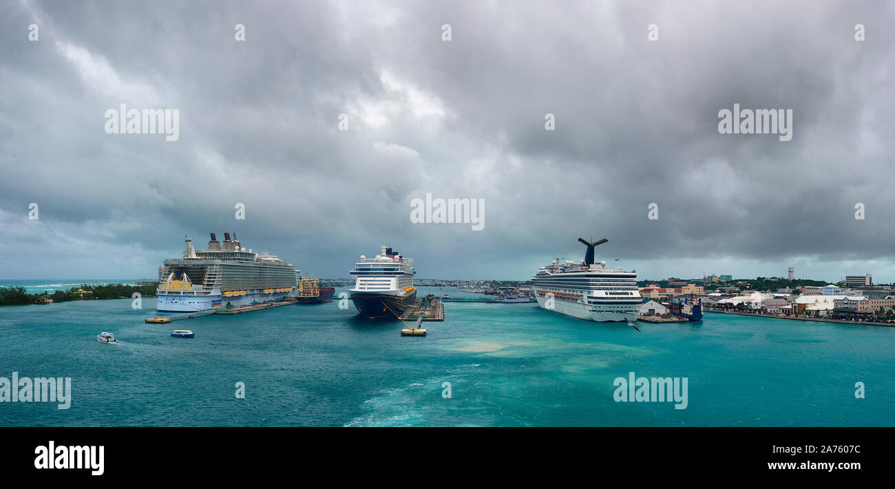 Nassau, Bahama - September 21,2019: Views from aboard a cruise ship ...