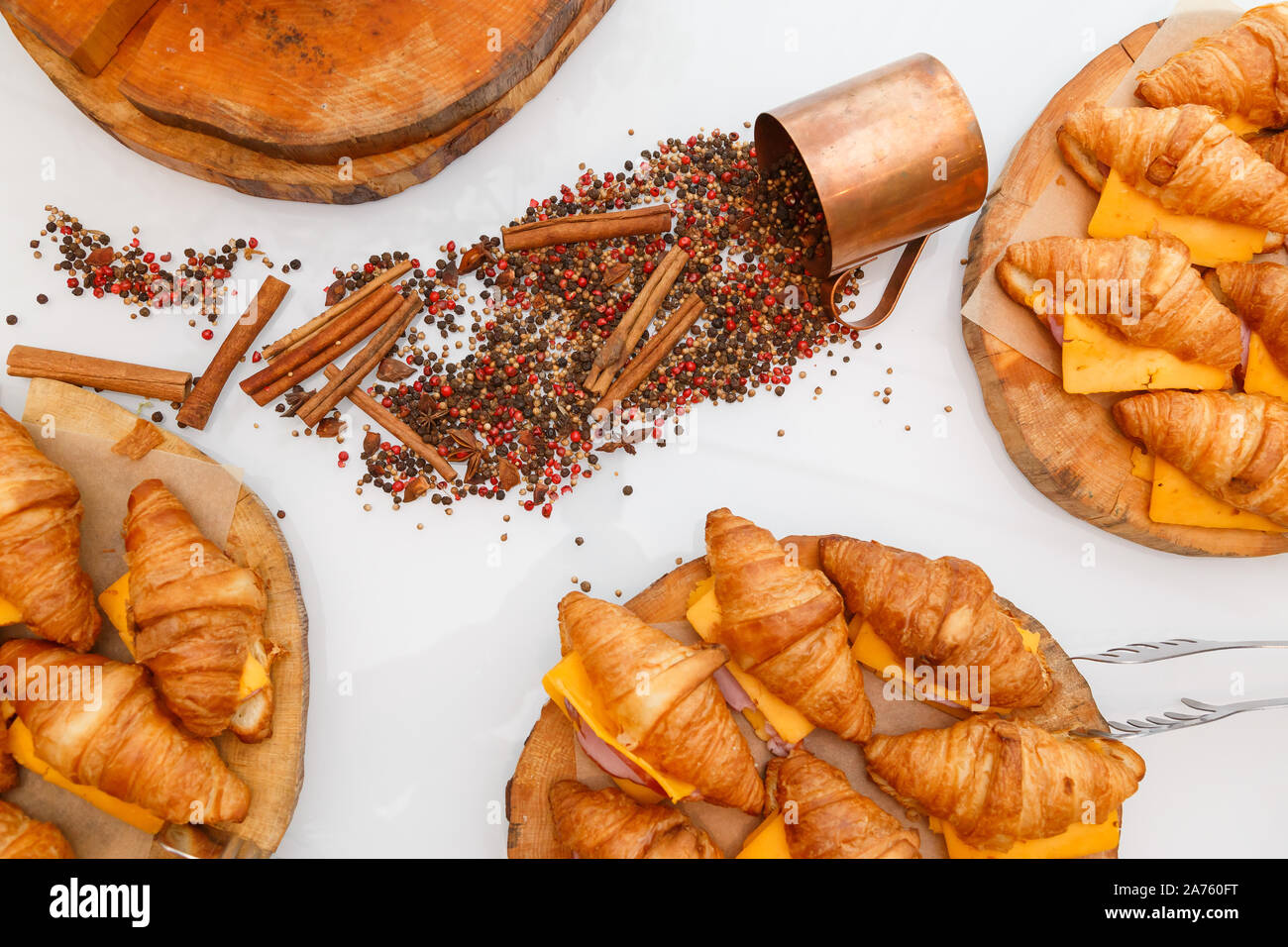Catering service. Served table with snacks at event Stock Photo - Alamy
