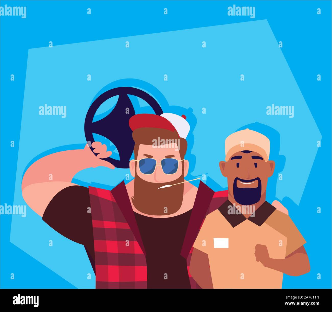 drivers inside frame design, Worker professional working occupation job ...