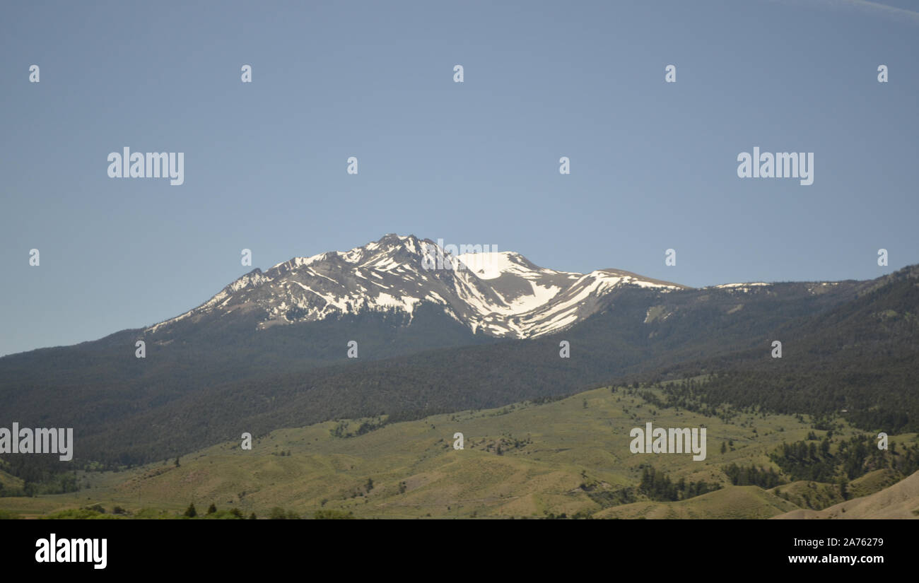 Late Spring in Montana: Looking South to Electric Peak in the Gallatin ...