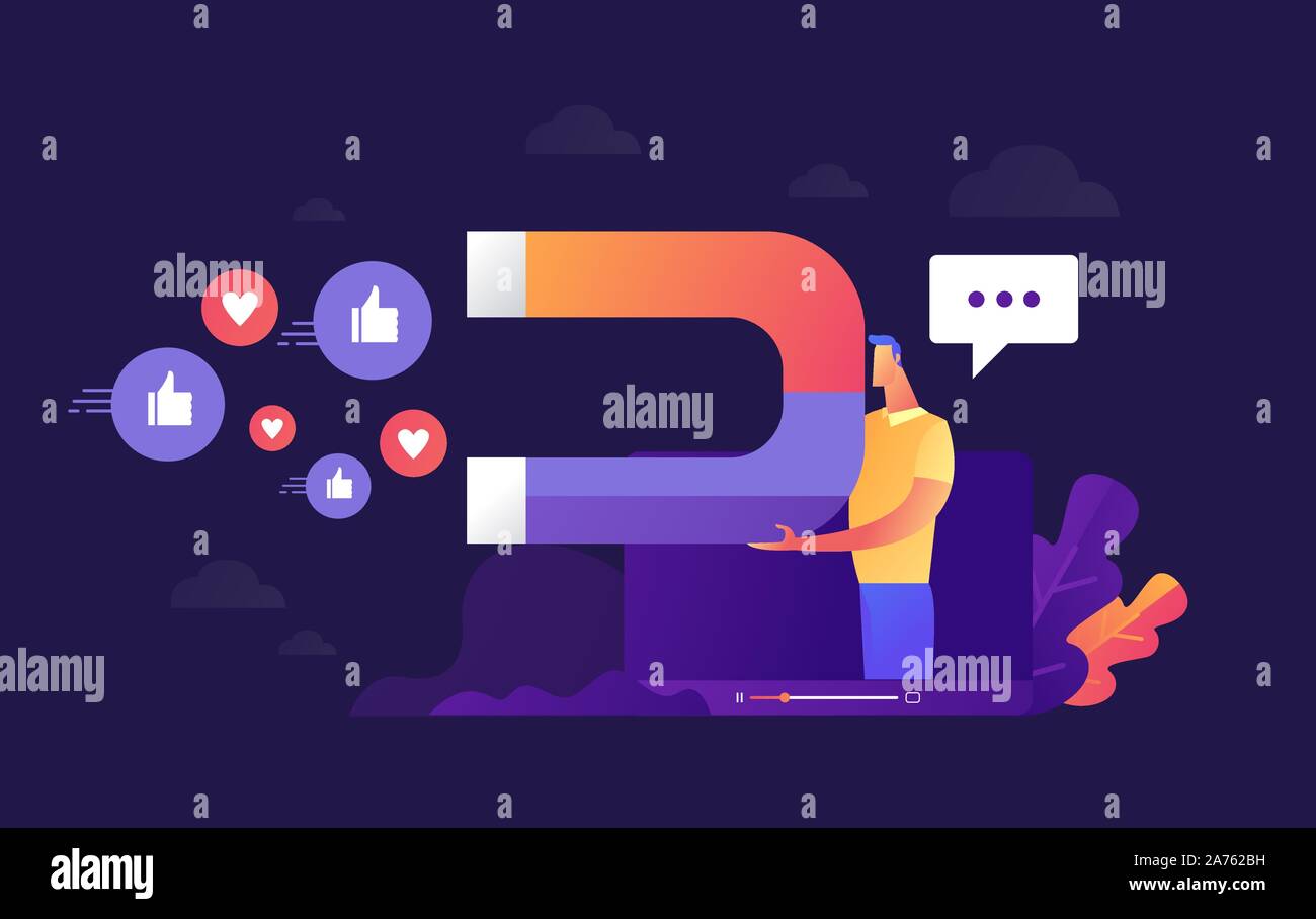 Magnet media Stock Vector Images - Alamy