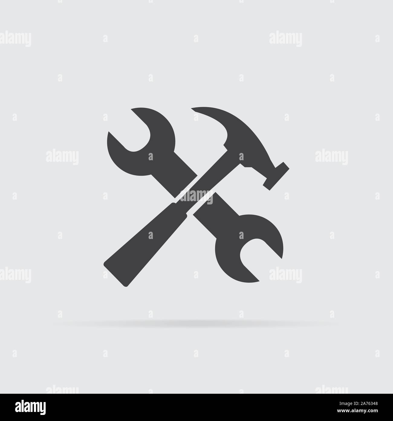 Tools icon in flat style isolated on grey background. For your design ...