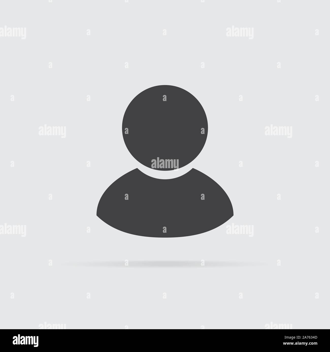 User icon in flat style isolated on grey background. For your design ...