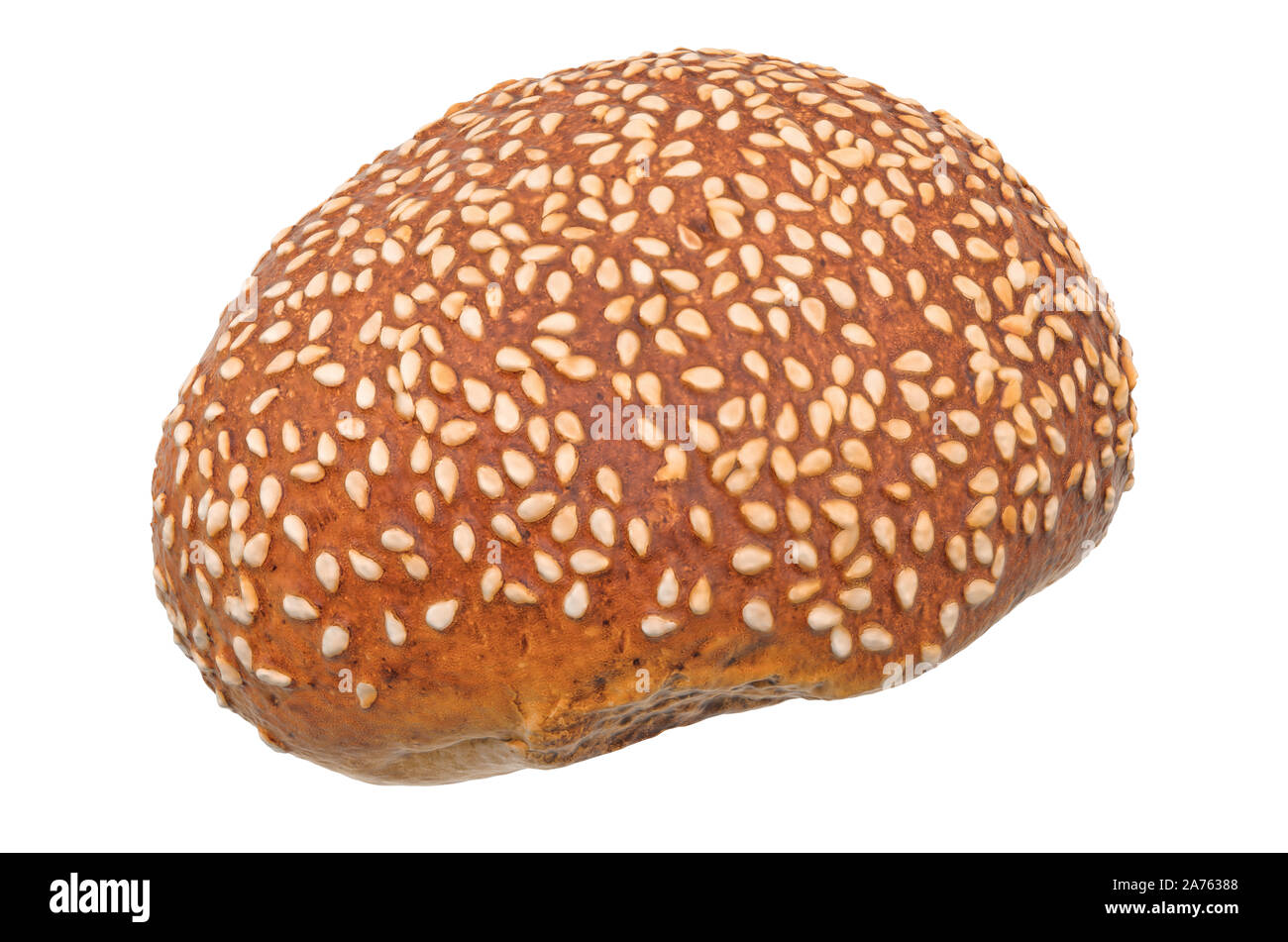 Rye bun with sesame or buckwheat bun 3d rendering with realistic ...