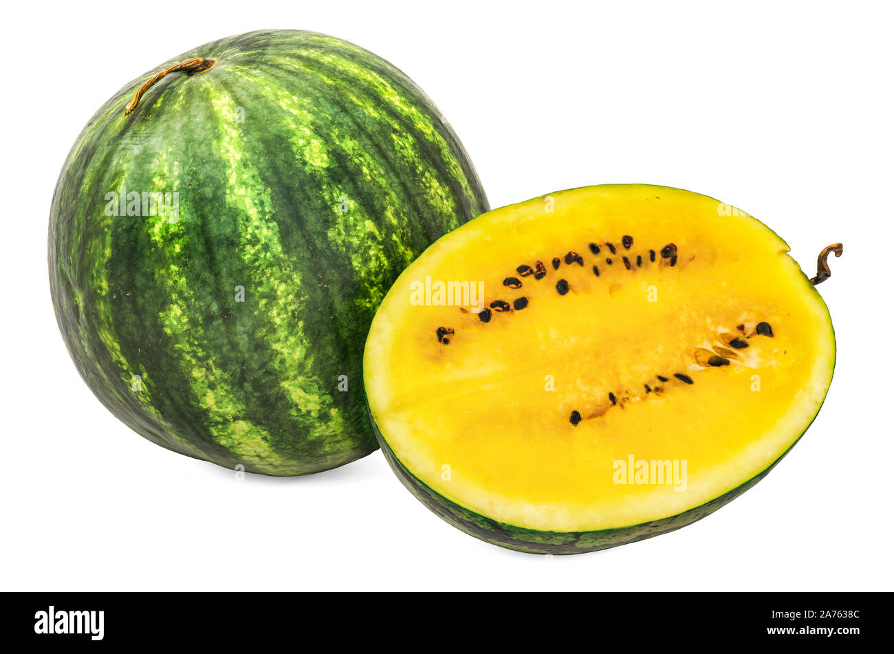 Watermelon with yellow flesh 3d rendering with realistic texture ...