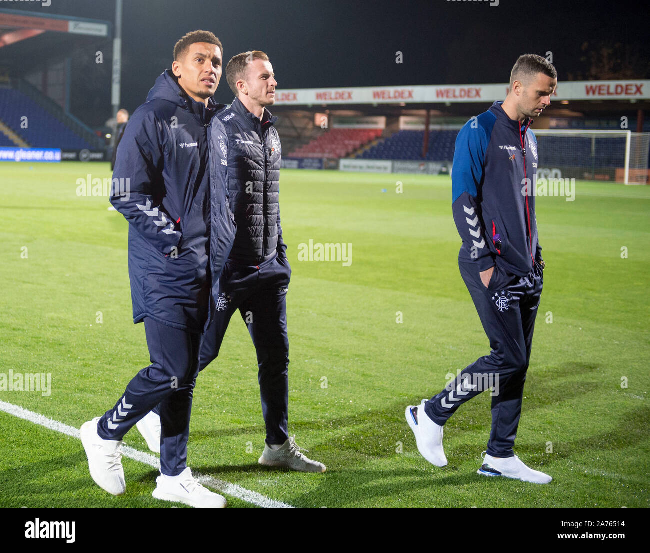 Rangers (from left to right) James Tavernier, Andrew Halliday and Jamie ...