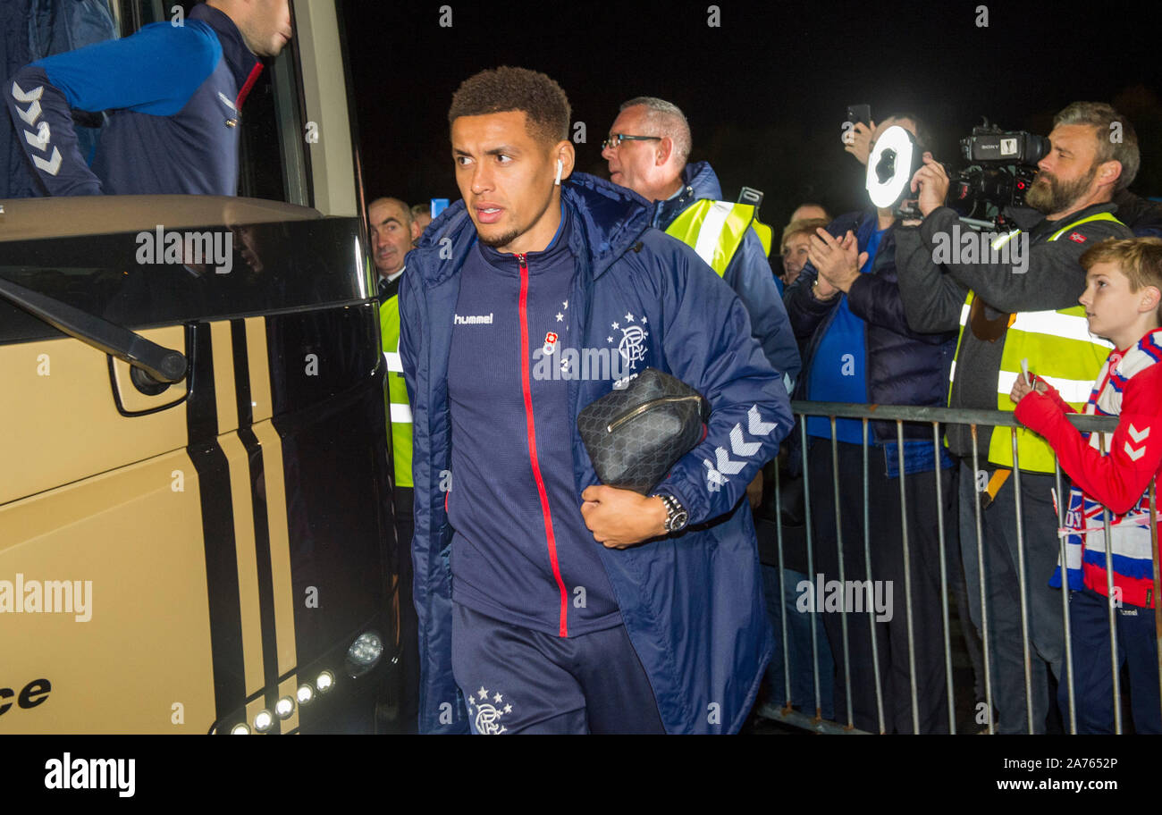 Rangers James Tavernier arrives off the team bus before the Ladbrokes ...