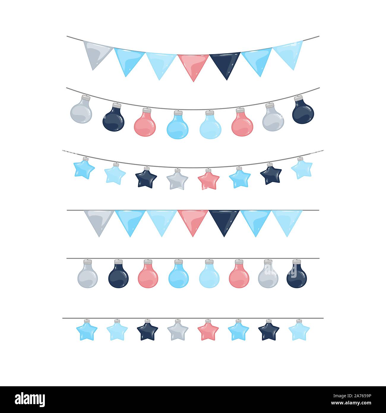 Vector garland set Stock Vector Image & Art - Alamy