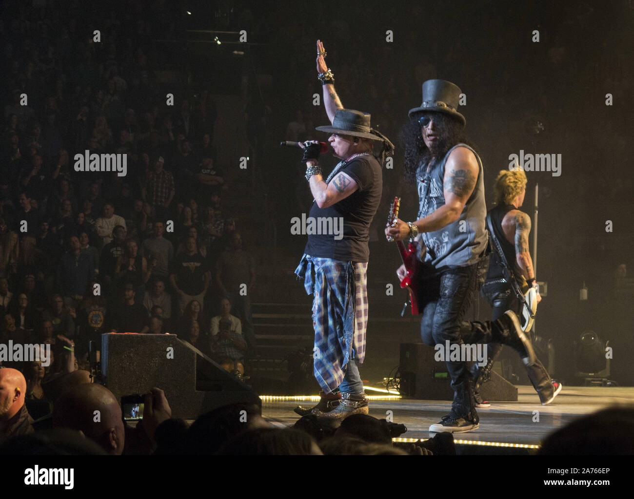 October 29, 2019, Salt Lake City, UT, USA: Singer Axl Rose, and ...