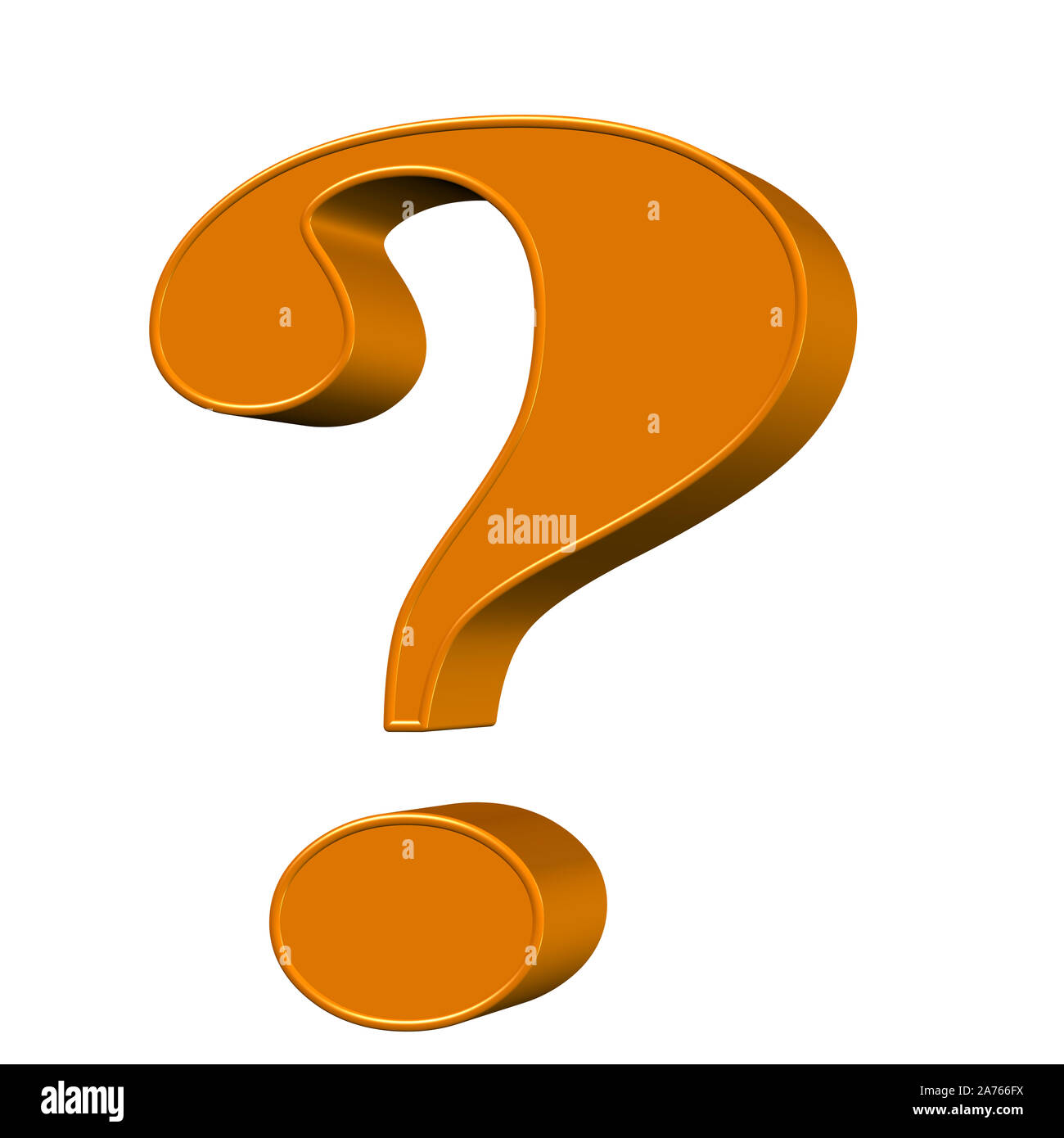Orange question mark in front of white background Stock Photo - Alamy