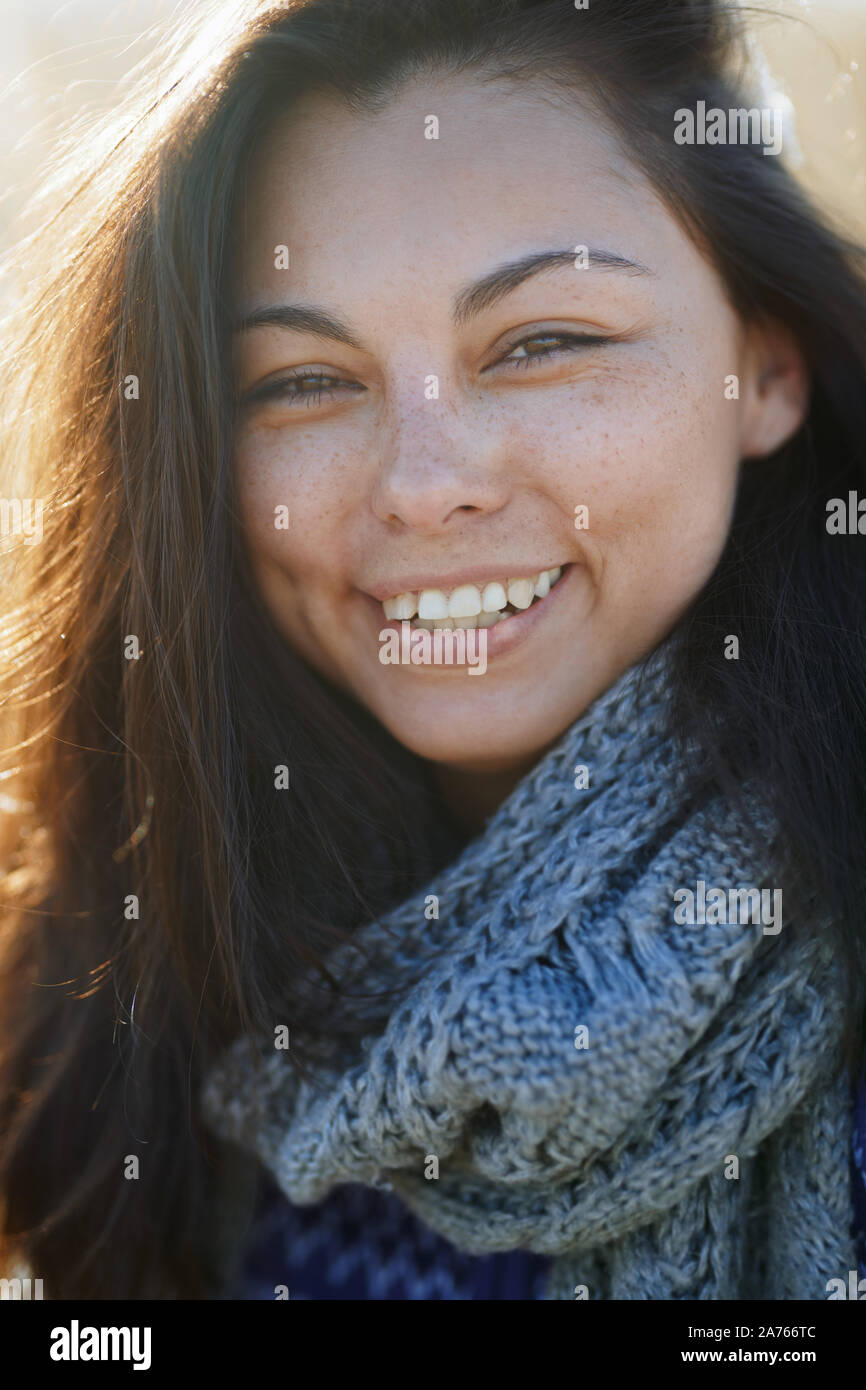 Woman laughing smiling real life hi-res stock photography and images ...